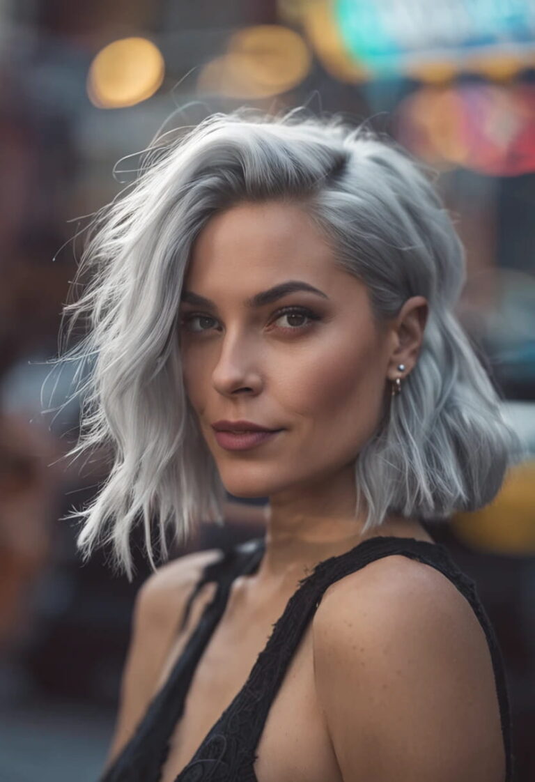 Ash Grey Hair Color Highlights and Hairstyle Trending This Year - Buzztify
