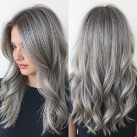 Ash Grey Hair Color Highlights and Hairstyle Trending This Year - Buzztify