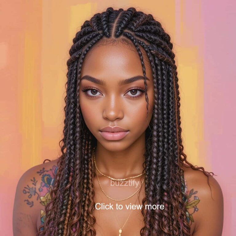 Boho Braids, Boho Plait and Fulani Braids Tribal with Curls Trending ...