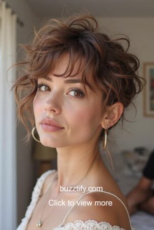 Messy Fringe Hairstyle for Women, Messy Hair Bangs, Tousled - Buzztify