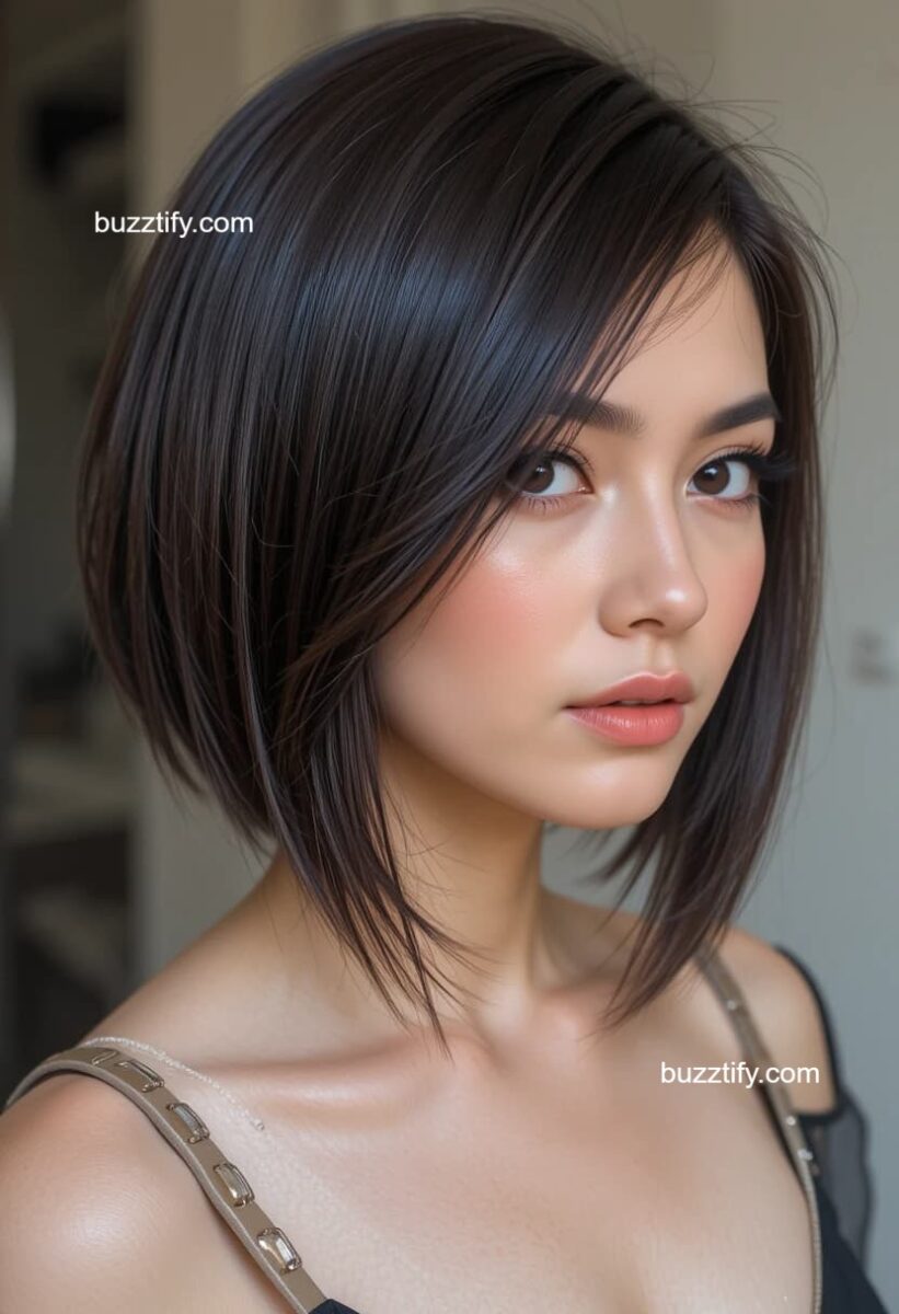 Asymmetrical Bob Sleek Hairstyle Ideas: Sharp & Unforgettable - Buzztify