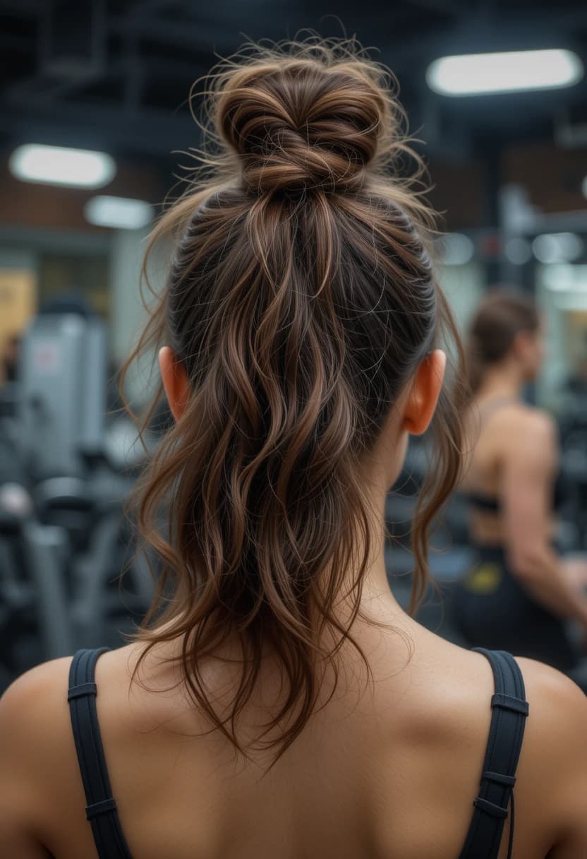 Hair Bun for Gym, Hairstyles for Gym Braids Short, Curly, Long Hair ...