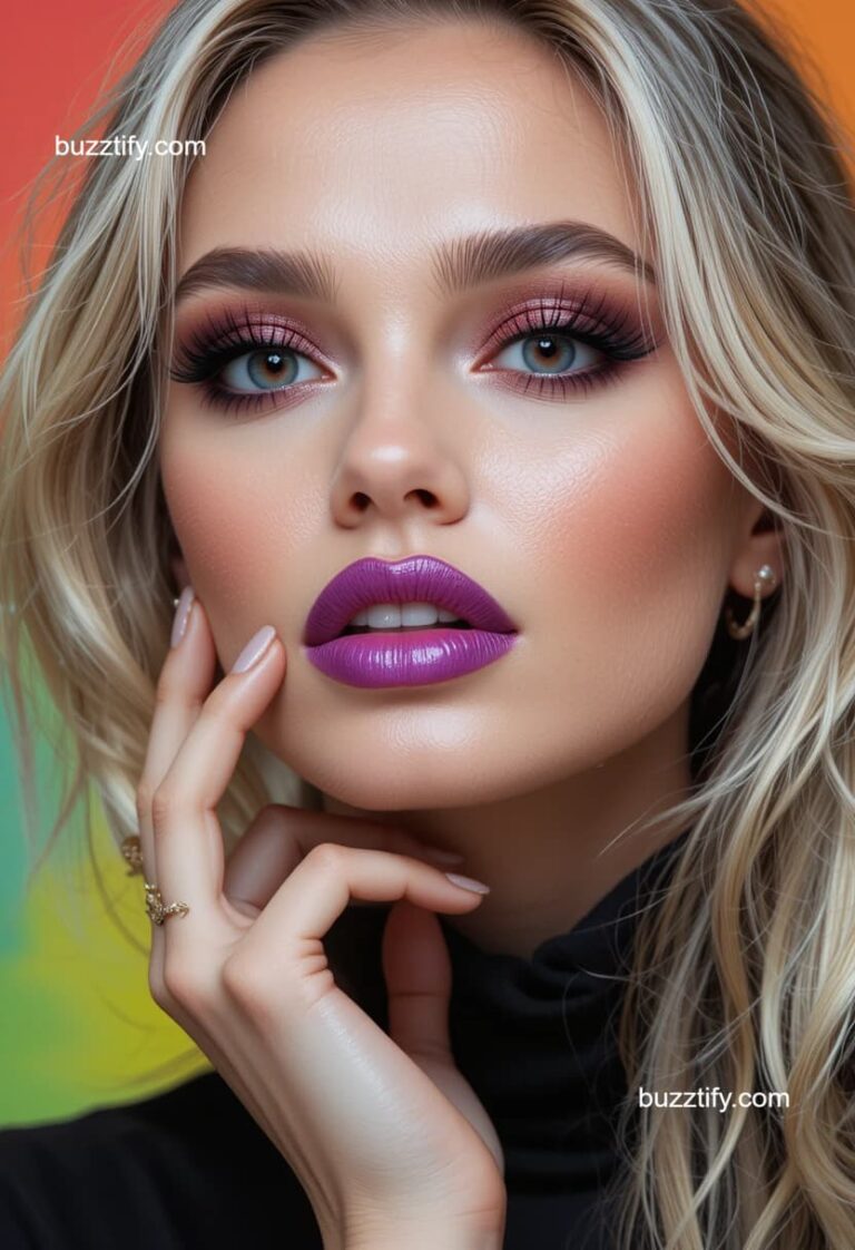 Best Hairstyles to Pair with Purple Lipstick: Dare to Stand Out - Buzztify